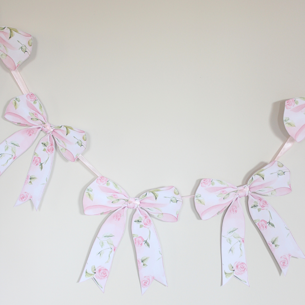 Pink Bow Paper Garland – prettyhomestyle